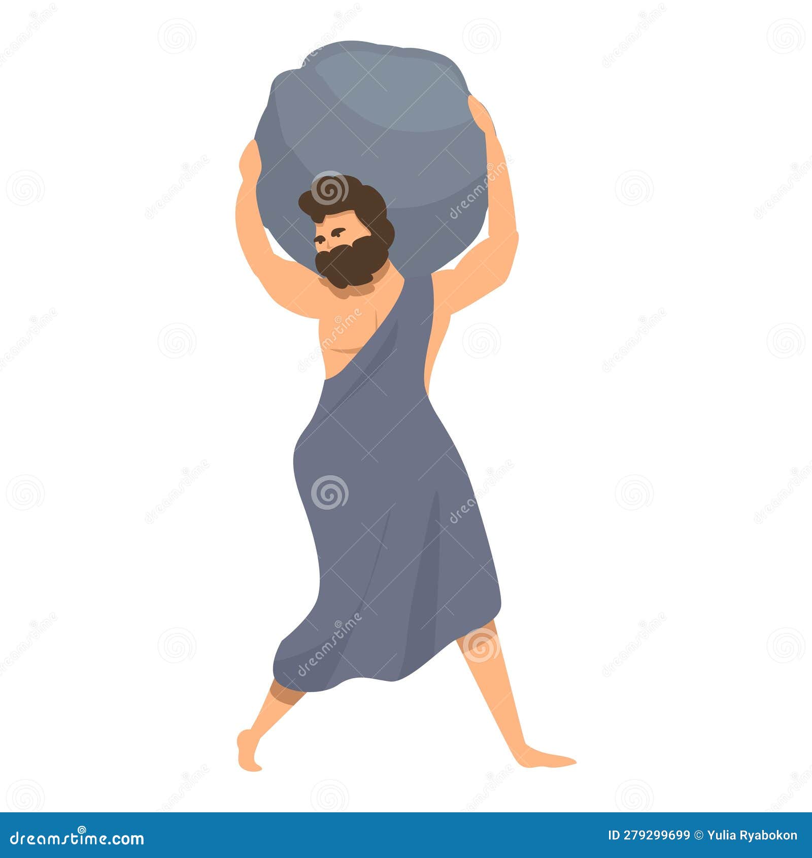 Heracles Icon Cartoon Vector. Greek God Stock Vector - Illustration of ...