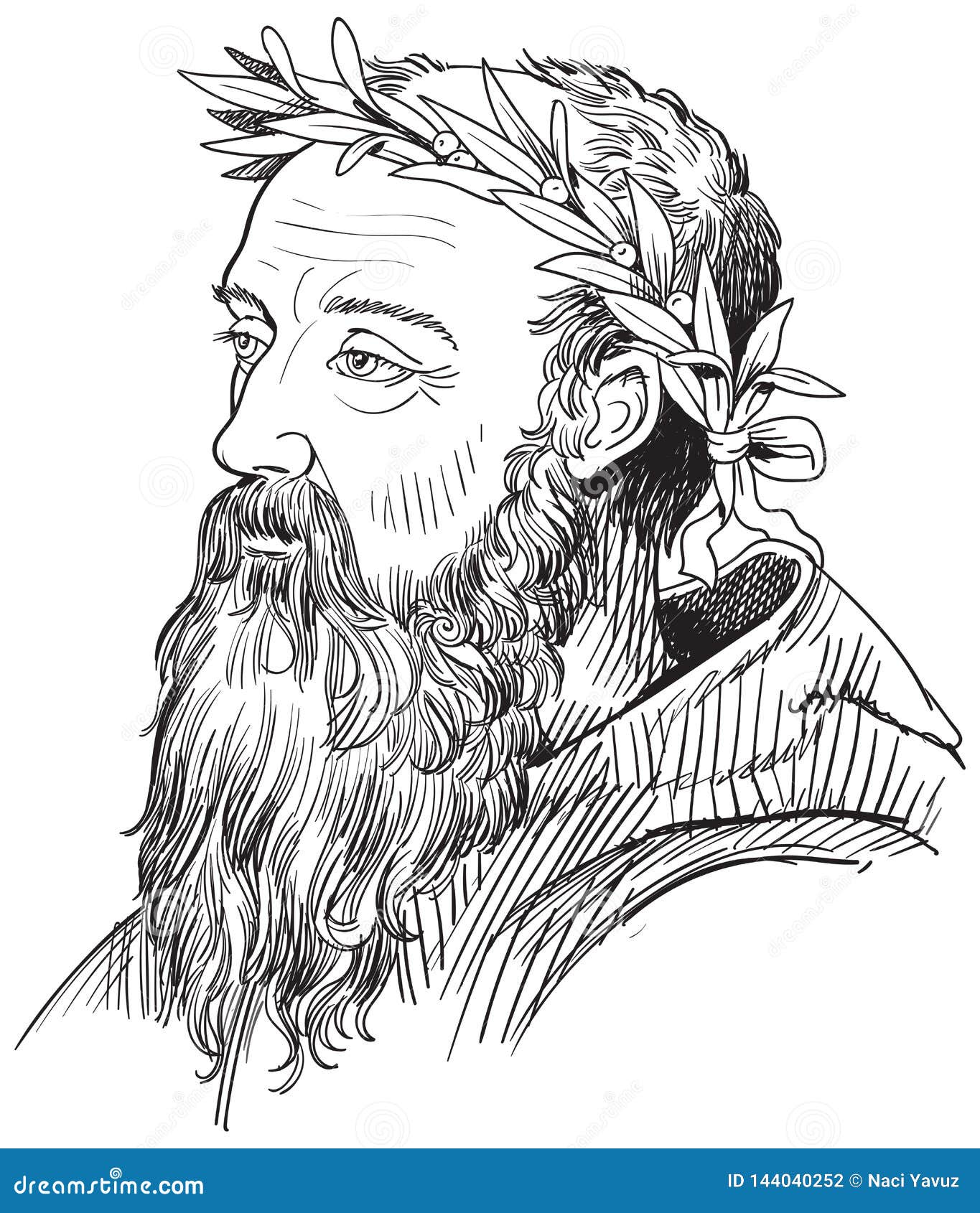 The Heraclitus` Portrait, The Greek Philosopher In The Old Book The ...