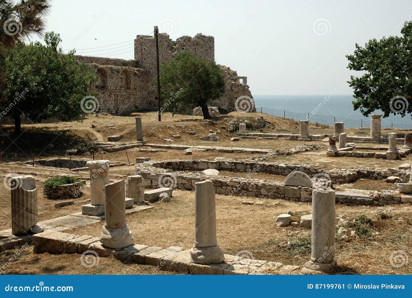 Heraion Antico Sull'isola Greca Di Samos Immagine Stock - Immagine di ...
