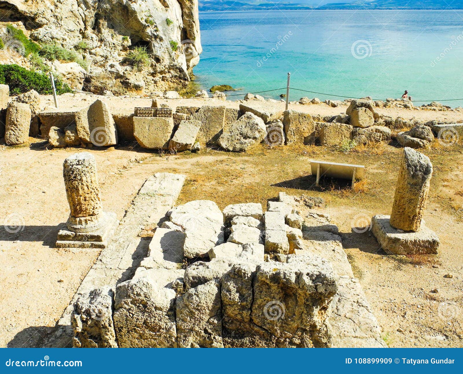 Heraion of Perachora, Greece. Stock Image - Image of pelloponnes, ireon ...