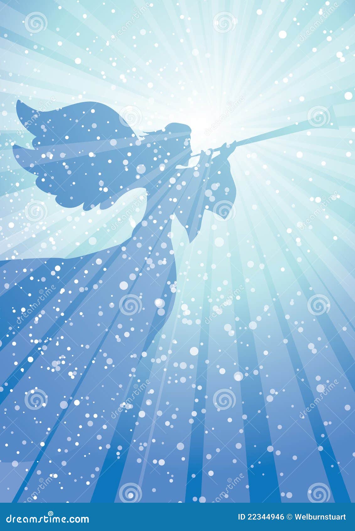 Celestial Angel Entity Radiating In Abstract Mystical Space Stock Photo ...