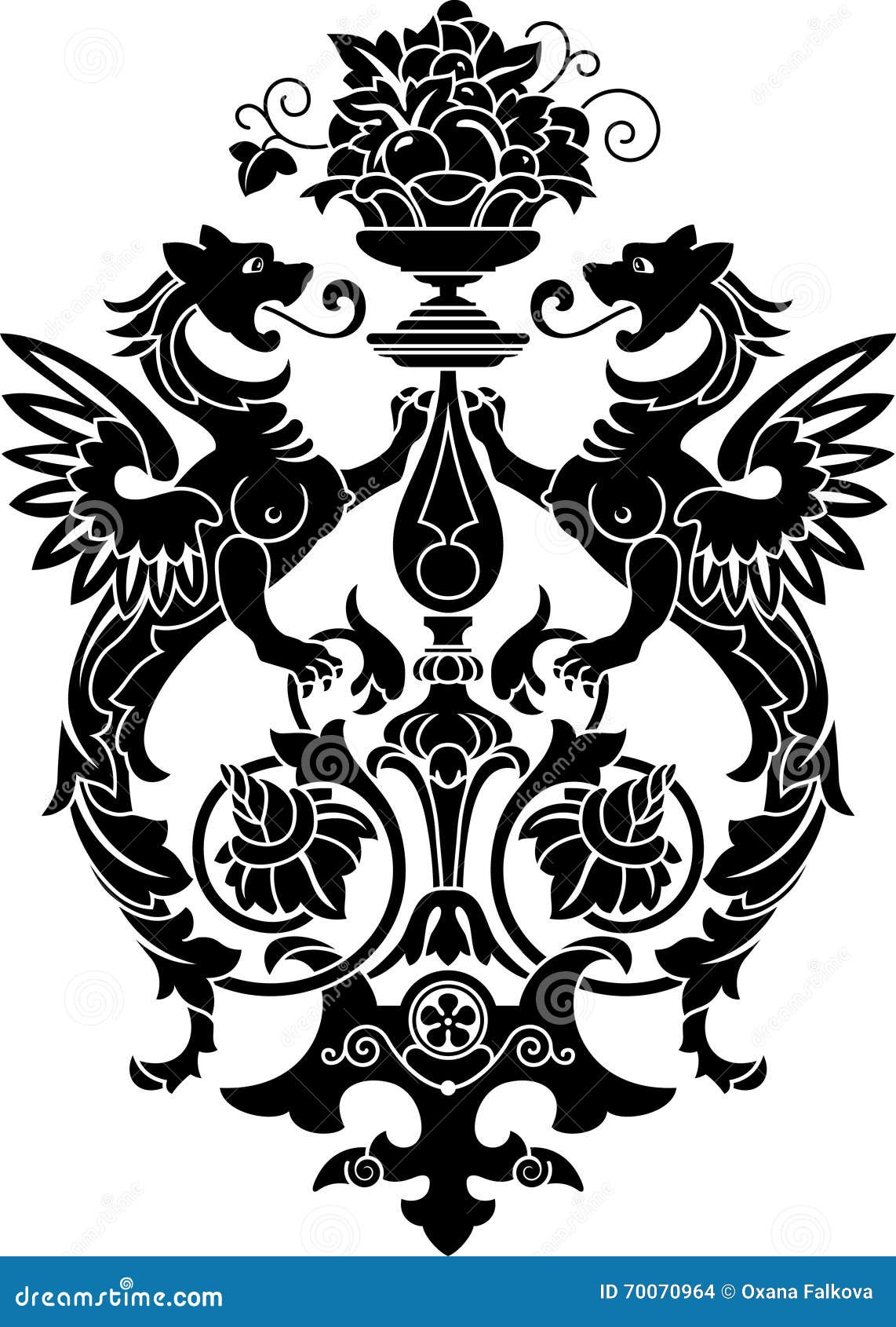 Herald stock vector. Illustration of beak, griffin, mythical - 70070964