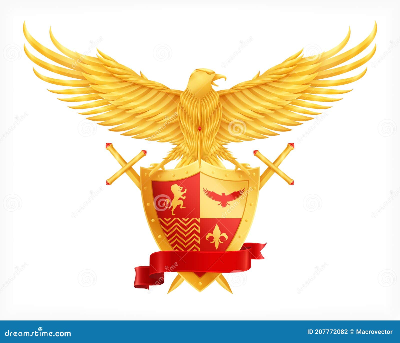 Heraldic Animal Set. Boar And Bear. Panther, Amphiptere And Salamander ...