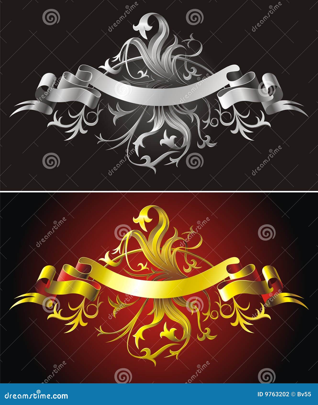 Heraldic backgrounds stock vector. Illustration of heraldic - 9763202
