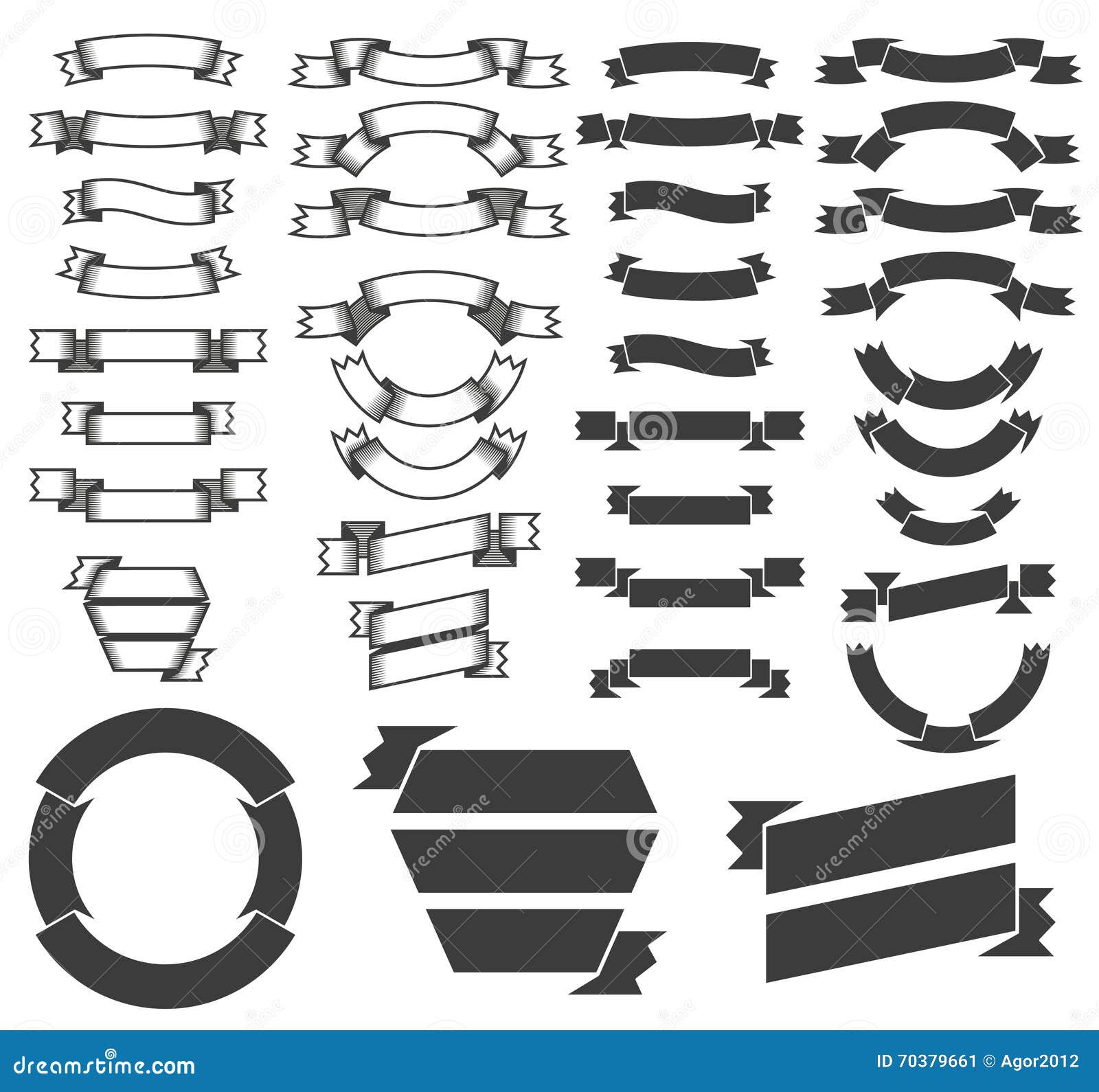 Heraldic Banners and Ribbons Stock Vector - Illustration of ribbons ...
