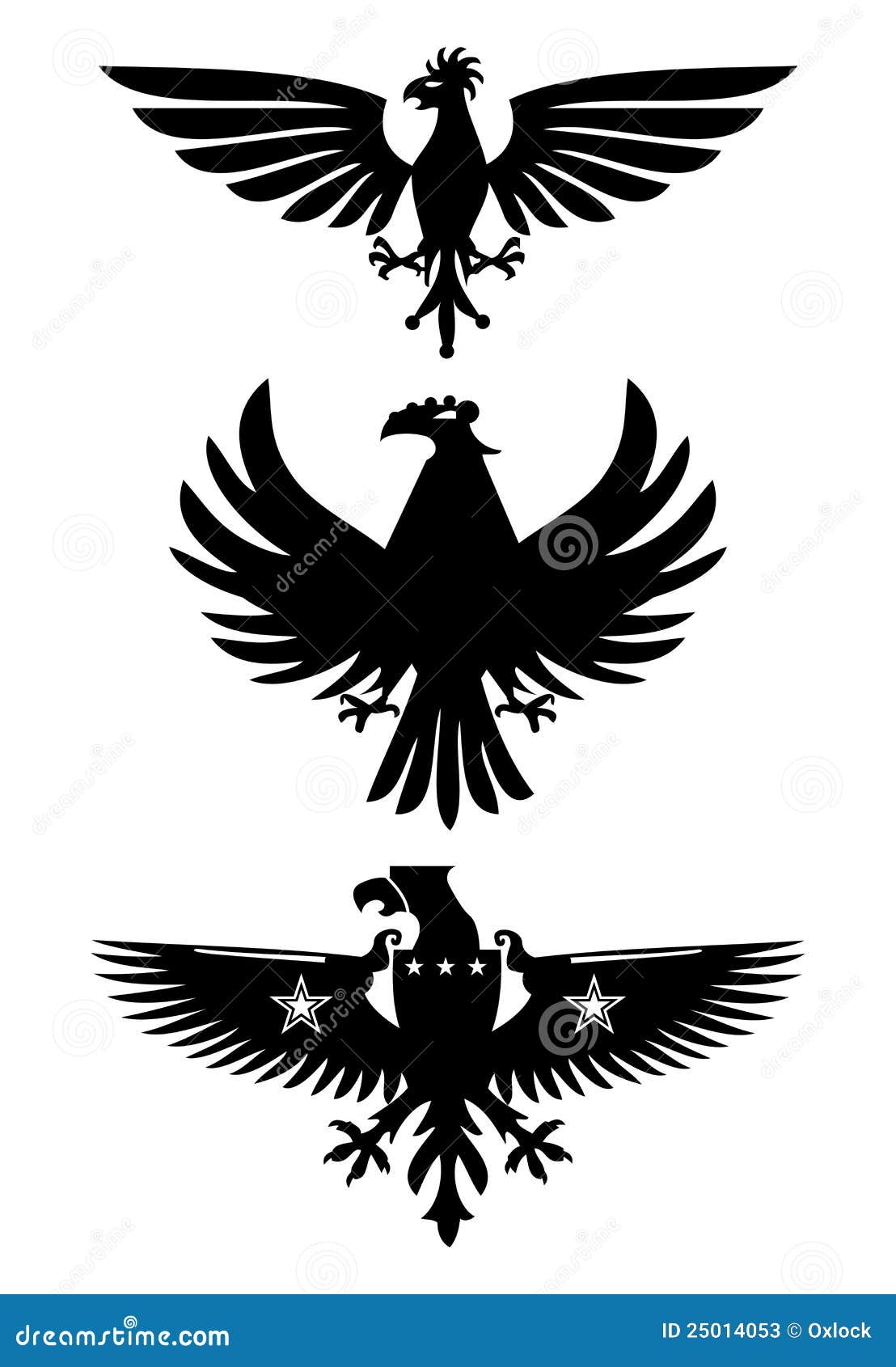 Heraldic birds stock vector. Illustration of decoration - 25014053