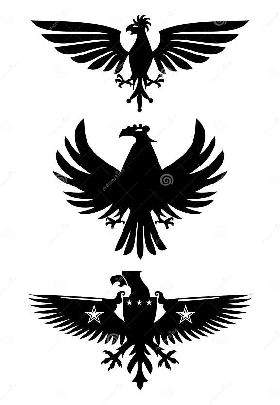 Heraldic birds stock vector. Illustration of decoration - 25014053