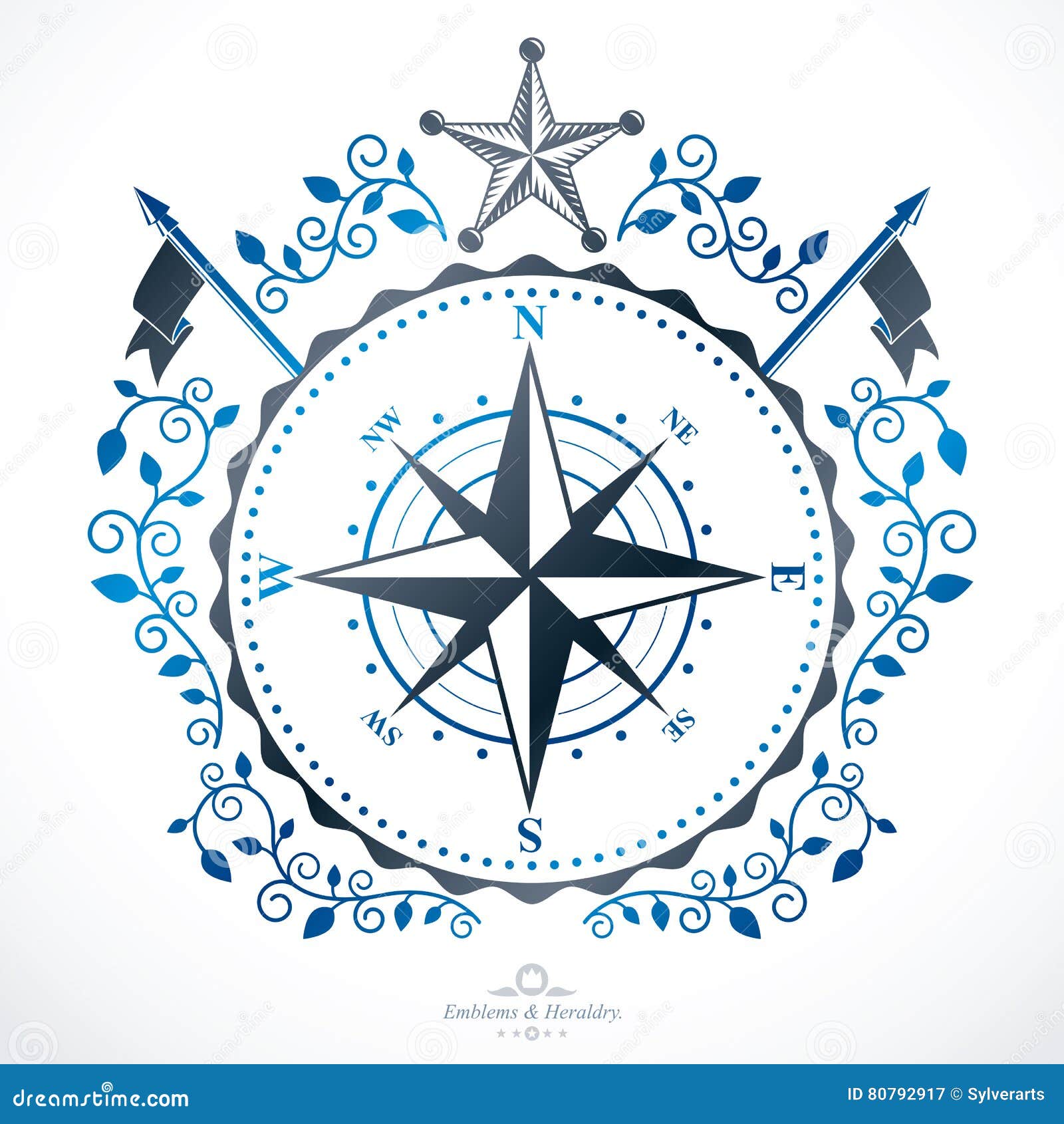 Heraldic Coat of Arms Decorative Emblem. Stock Vector - Illustration of ...