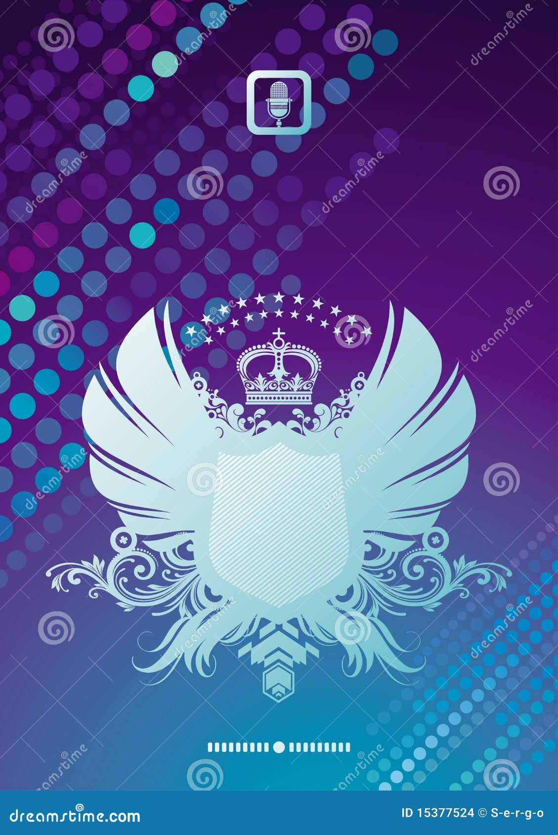 Heraldic Coat of Arms on a Glittering Background Stock Vector ...