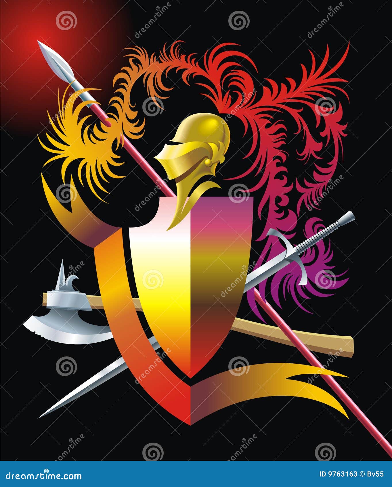 Heraldic Plume Stock Illustrations – 256 Heraldic Plume Stock ...
