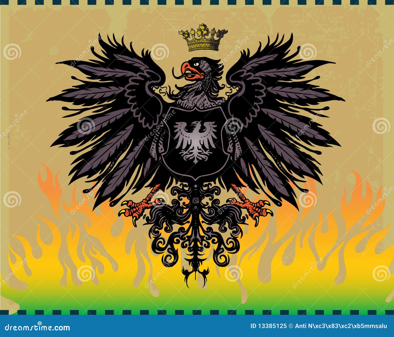 Heraldic Eagle Logo Icon Vector Illustration | CartoonDealer.com #262894982