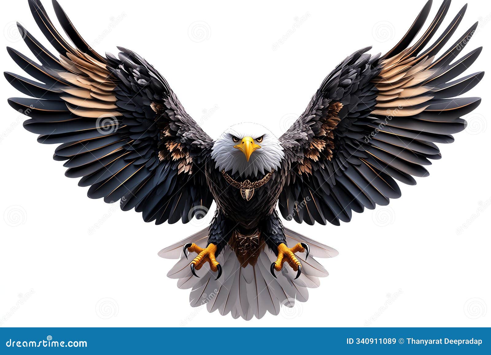 Heraldic Eagle, Wings Spread, Sharp Talons Represents Vision and ...