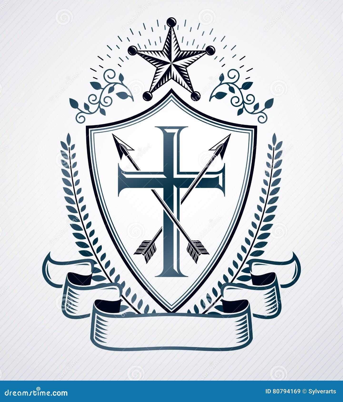 Heraldic Emblem Isolated Illustration. Stock Illustration ...