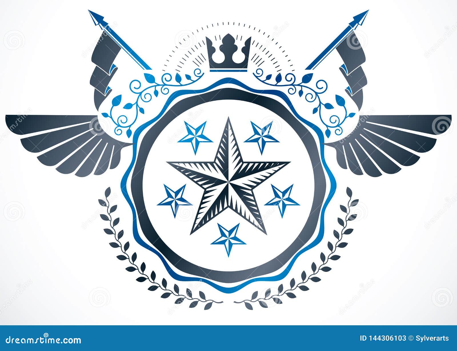 Heraldic Emblem Isolated Vector Stock Vector - Illustration of heraldry ...