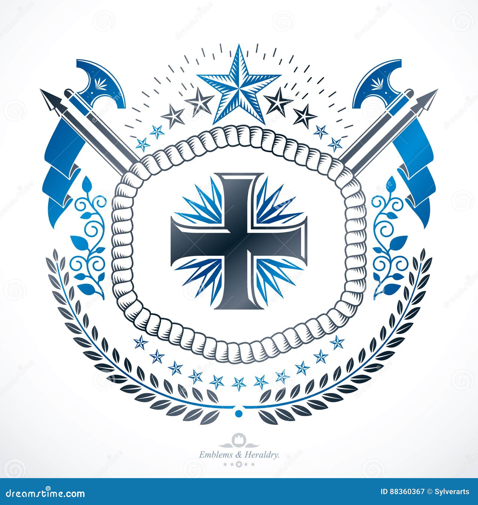 Heraldic Emblem Isolated Vector Illustration. Stock Vector ...