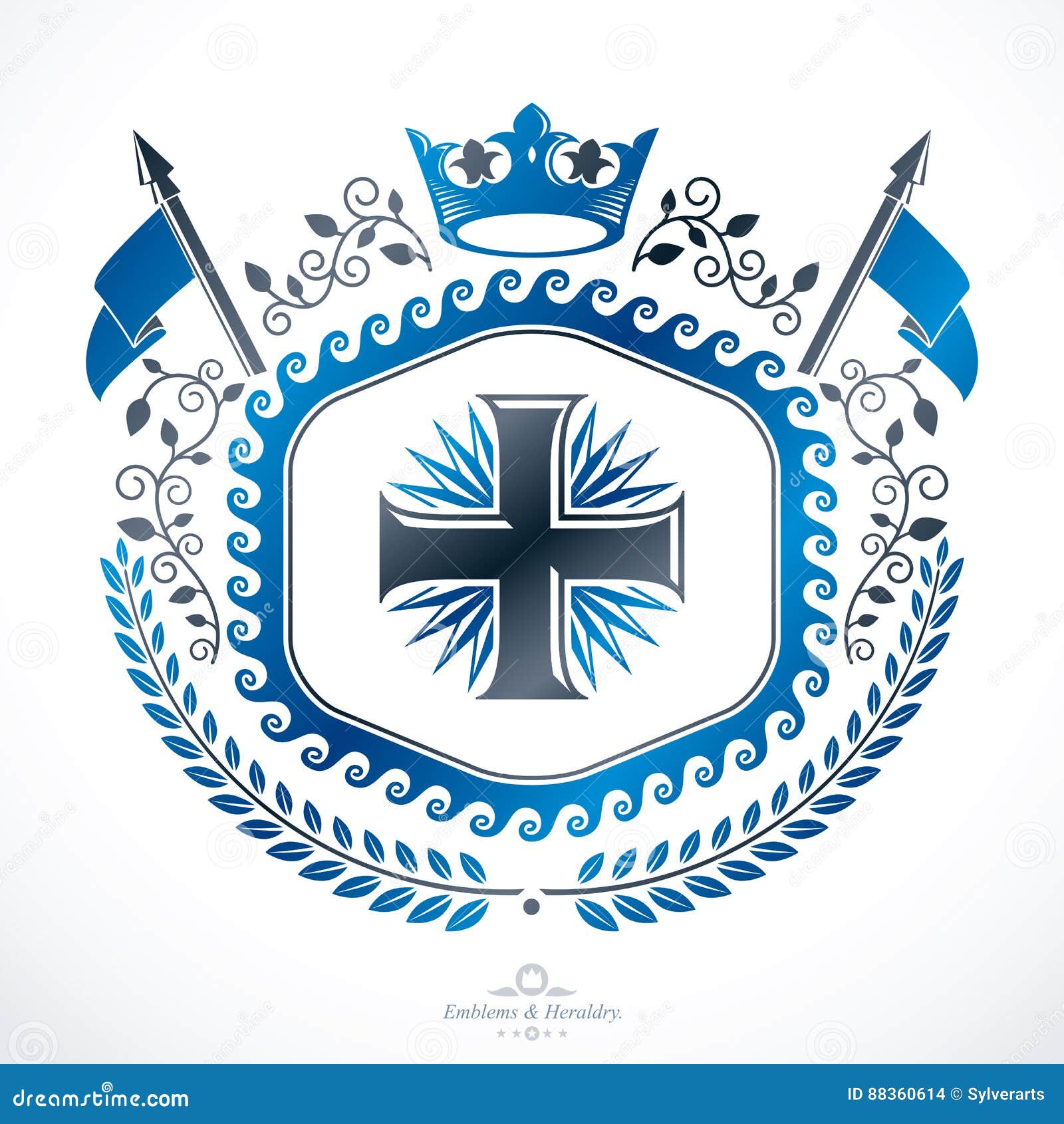 Heraldic Emblem Isolated Vector Illustration. Stock Vector ...
