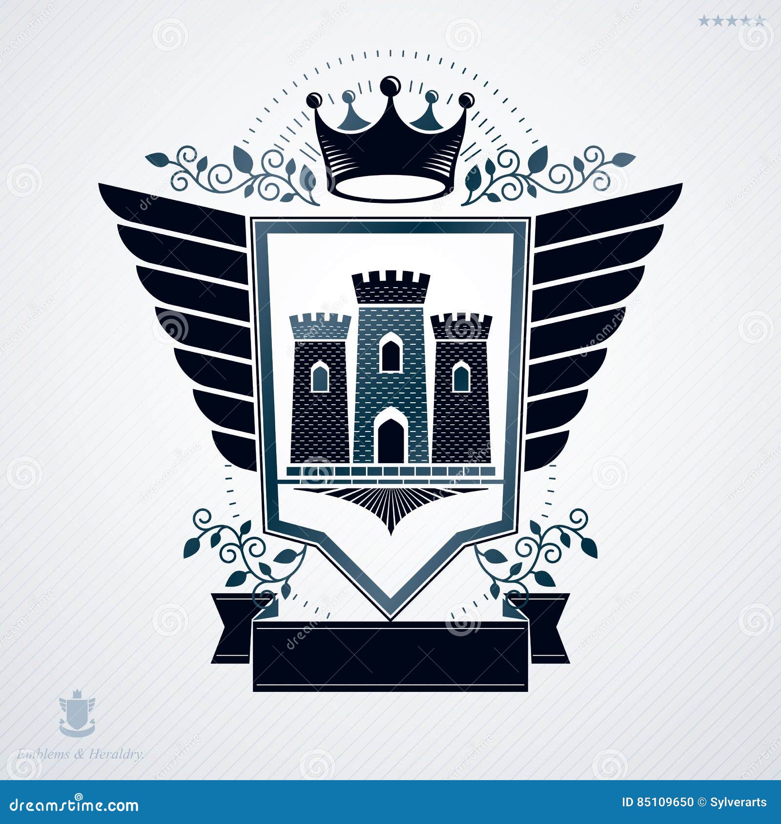 Heraldic Emblem Isolated Vector Illustration. Stock Vector ...