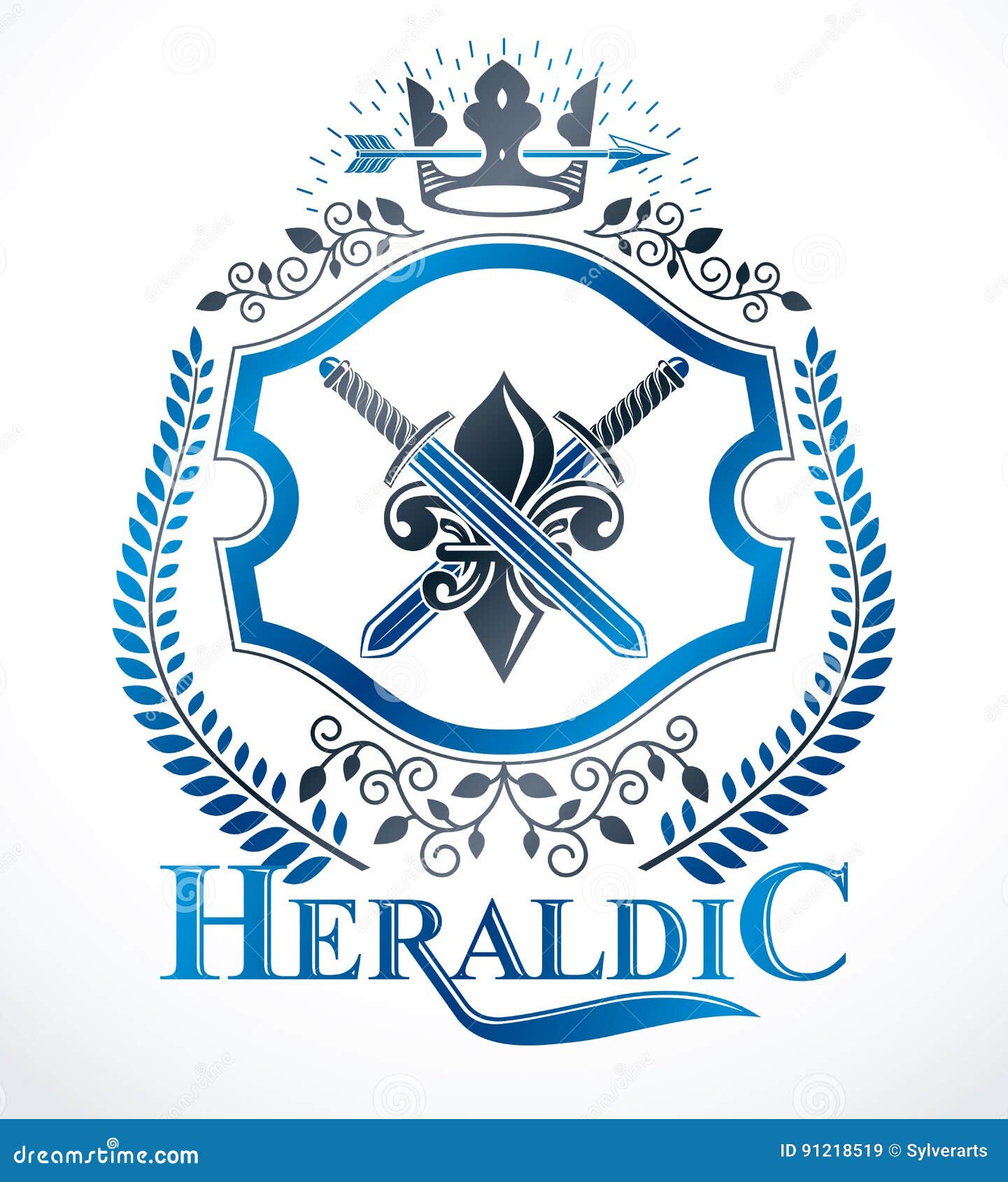 Heraldic Emblem Isolated Vector Illustration. Stock Vector ...