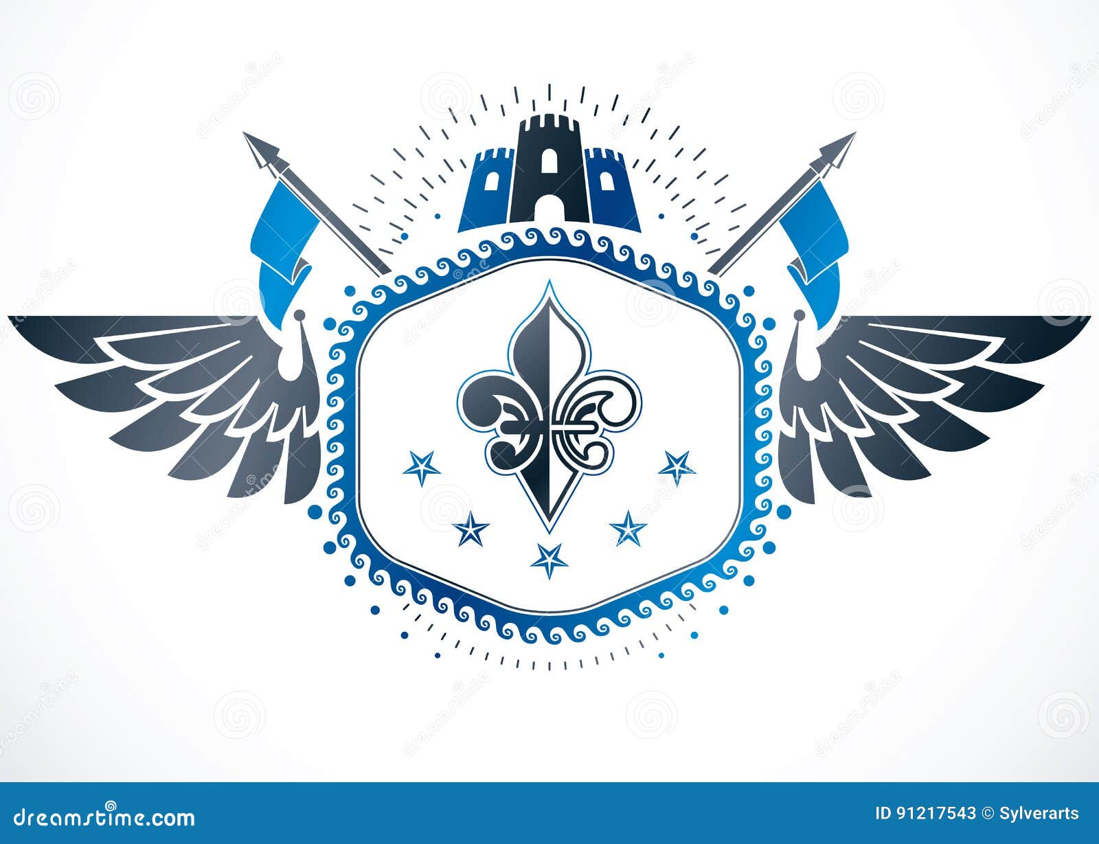 Heraldic Emblem Isolated Vector Illustration. Stock Vector ...