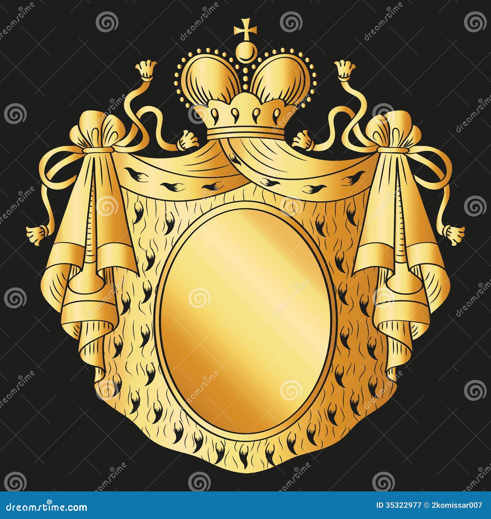 Heraldic emblem stock vector. Illustration of luxury - 35322977