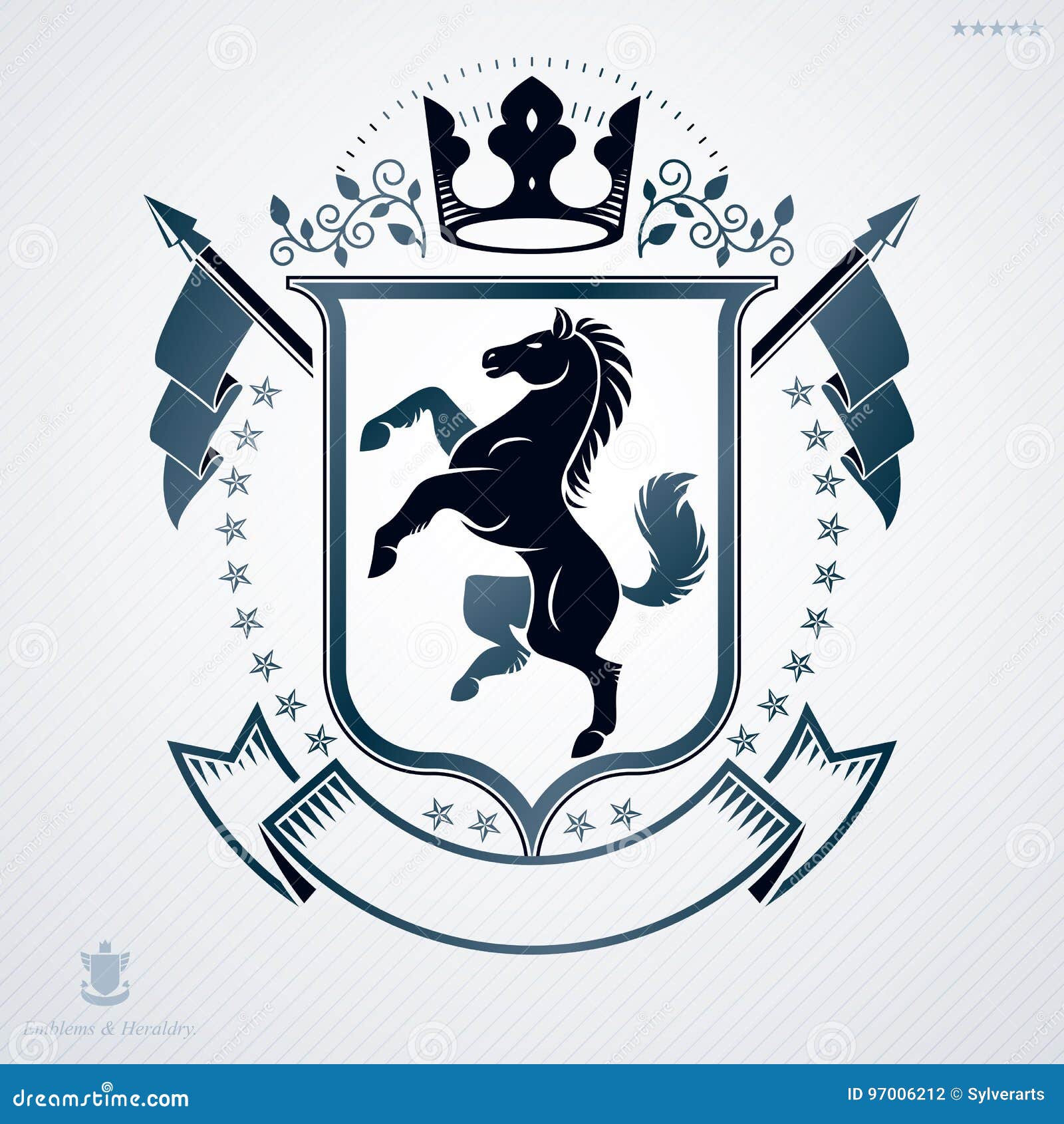 Heraldic Emblem Vector Illustration. Stock Vector - Illustration of ...