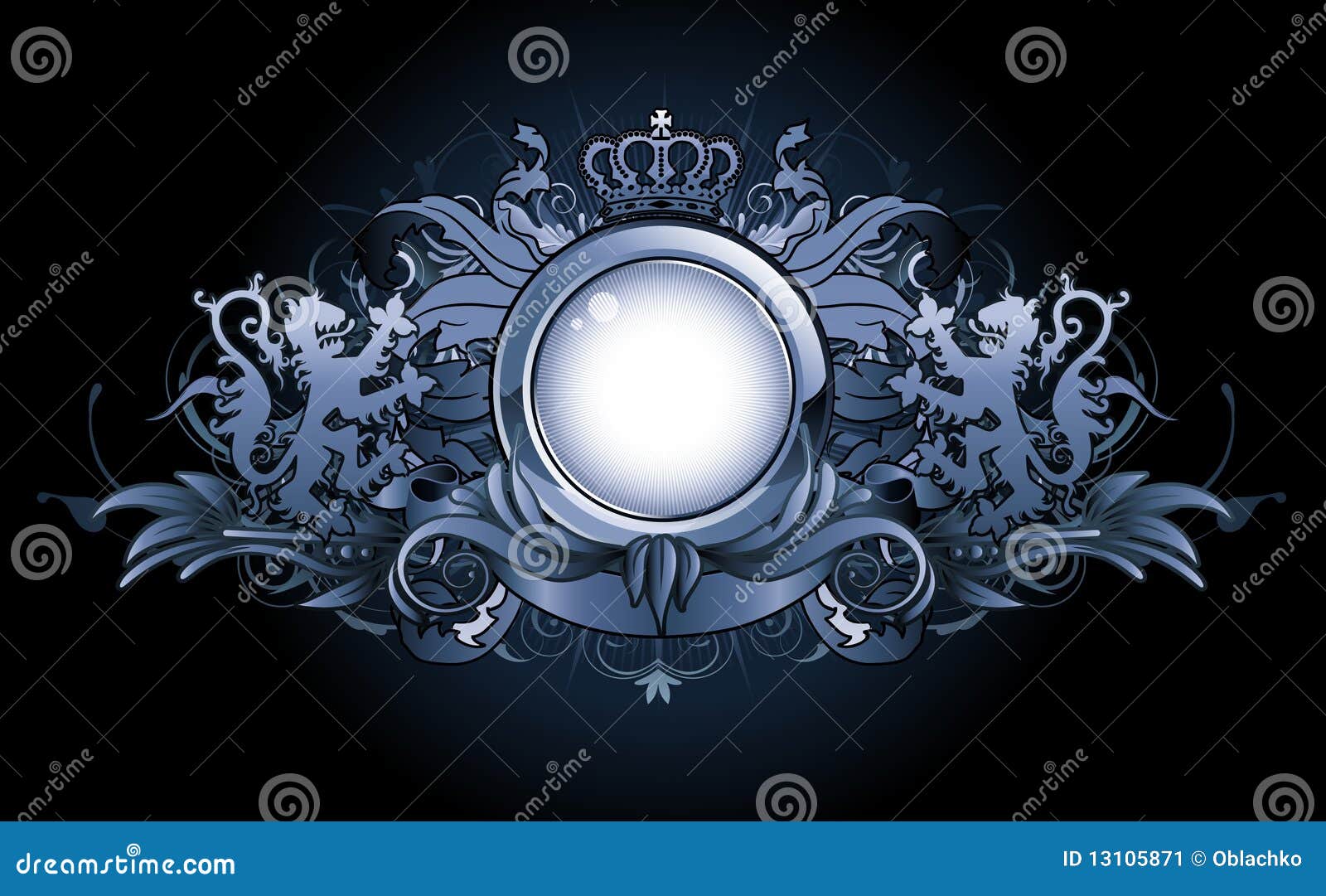 Heraldic frame stock vector. Illustration of label, insignia - 13105871