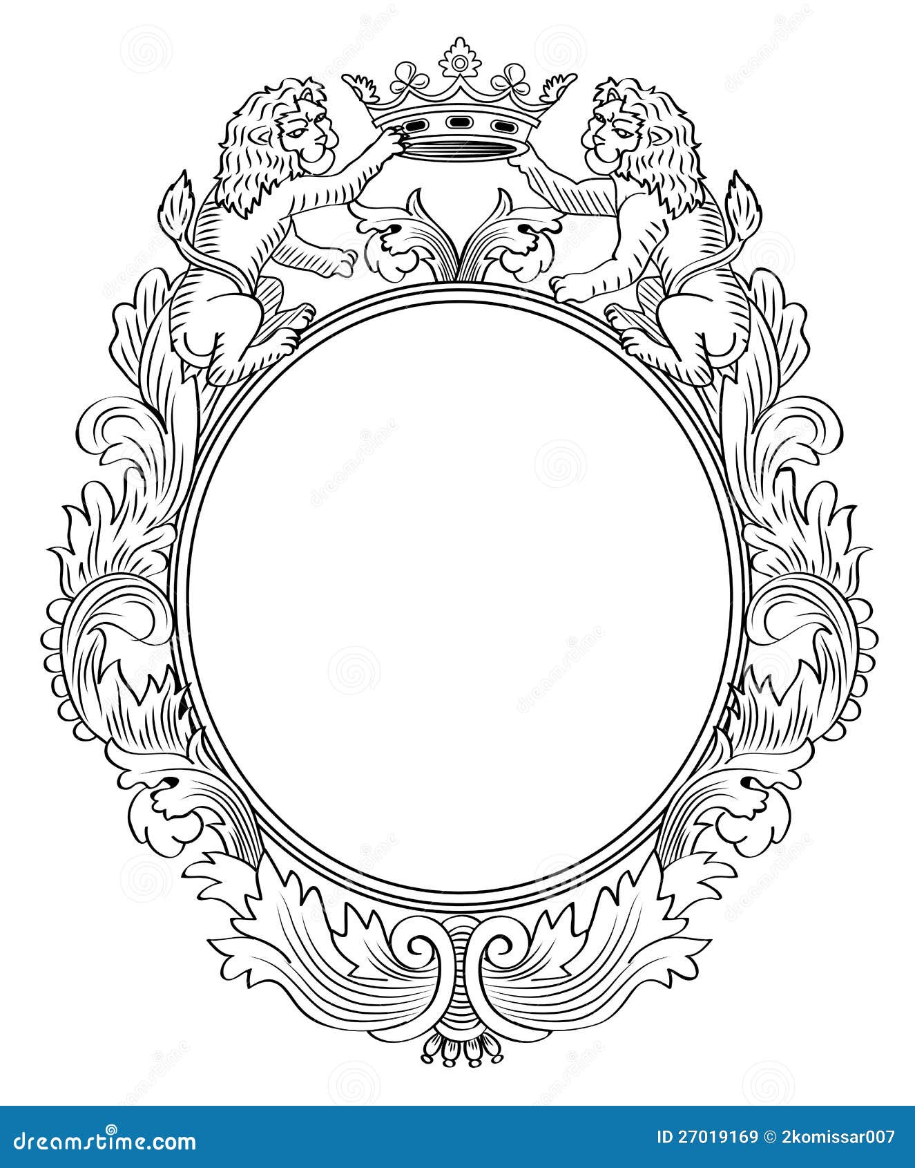 Heraldic Frame stock vector. Illustration of element - 27019169