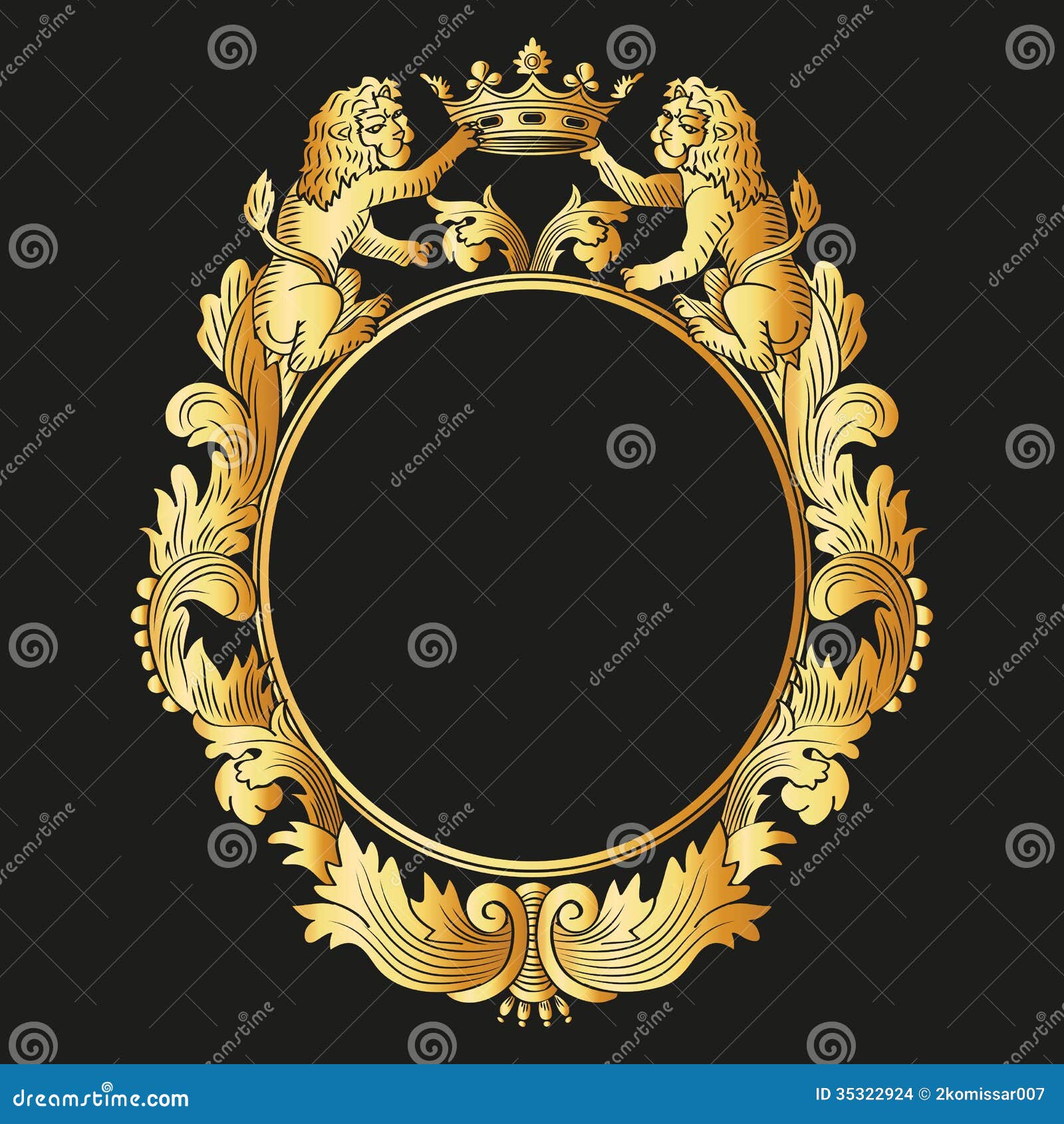 Heraldic Frame stock vector. Illustration of insignia - 35322924