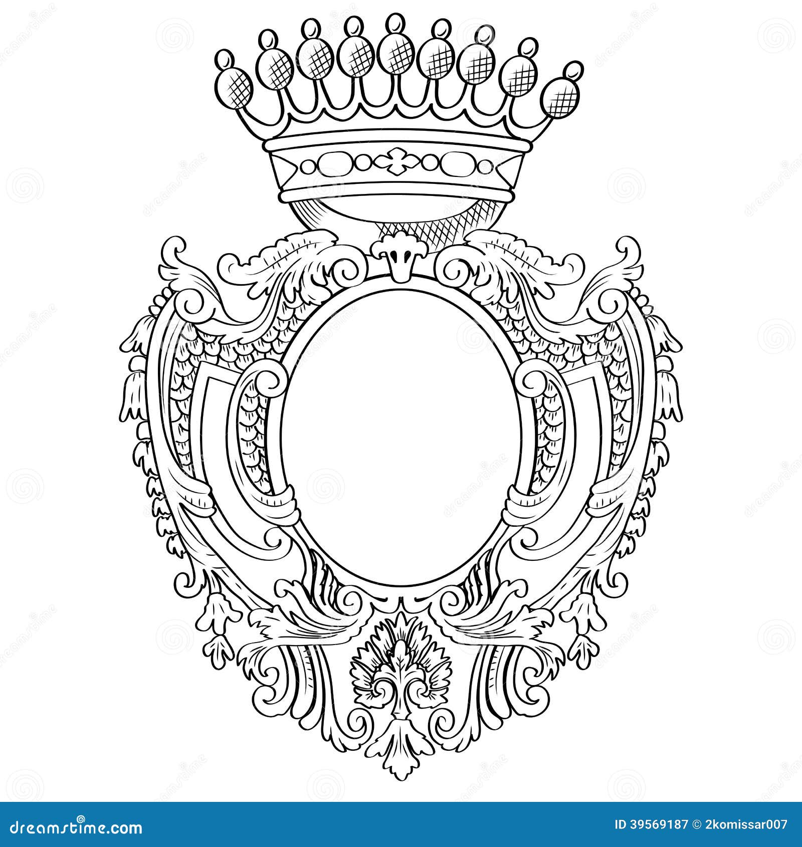 Heraldic Frame stock vector. Illustration of history - 39569187