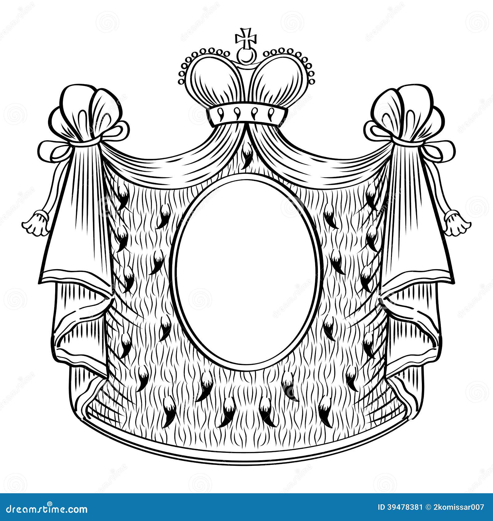 Heraldic Frame stock vector. Illustration of black, medallion - 39478381