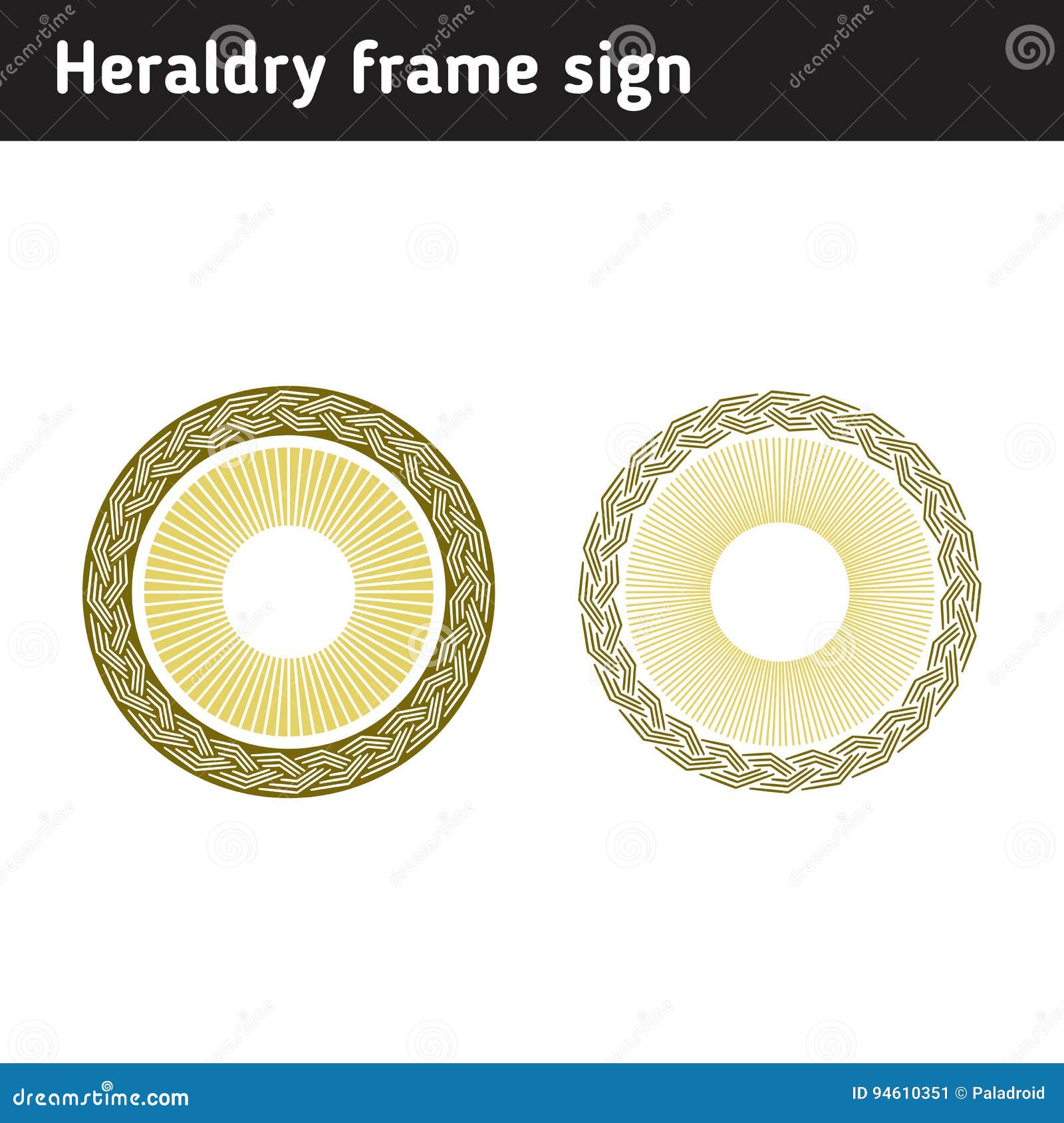 Heraldic Frame for Your Logo Stock Vector - Illustration of decorative ...