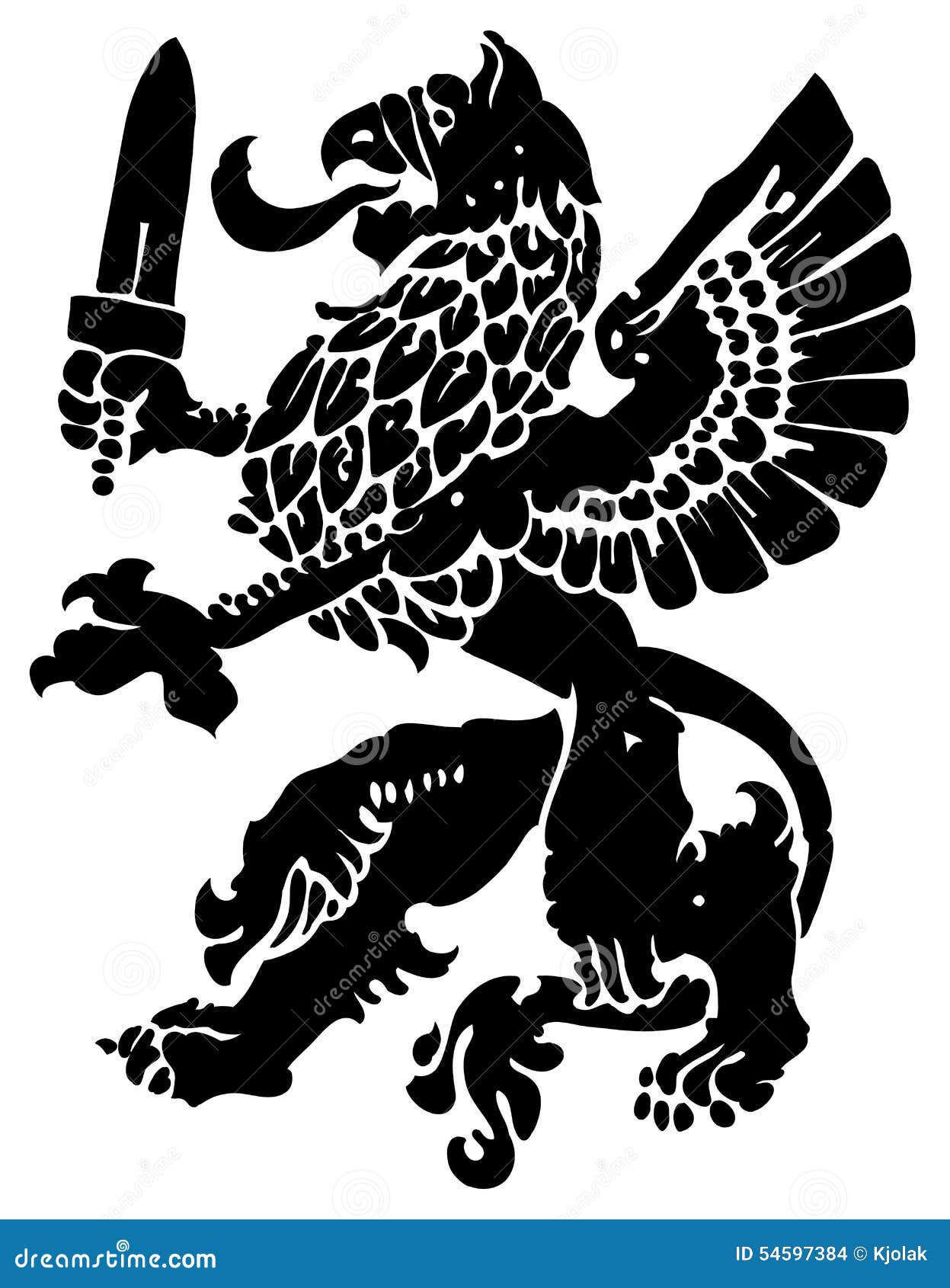 Heraldic Griffin Stock Vector - Image: 54597384