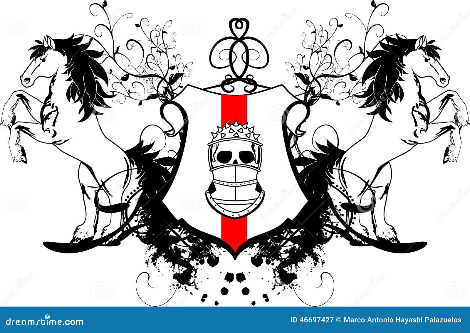 Heraldic Horse Coat of Arms Crest Shield3 Stock Vector - Illustration ...