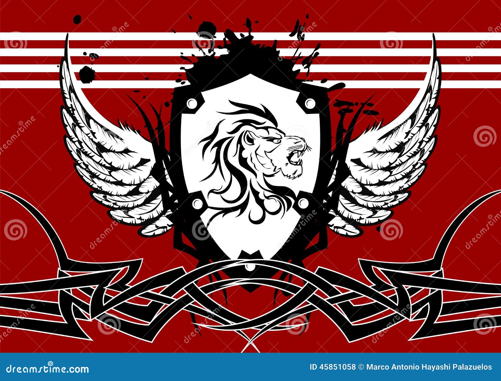 Heraldic Lion Head Coat of Arms Background5 Stock Illustration ...