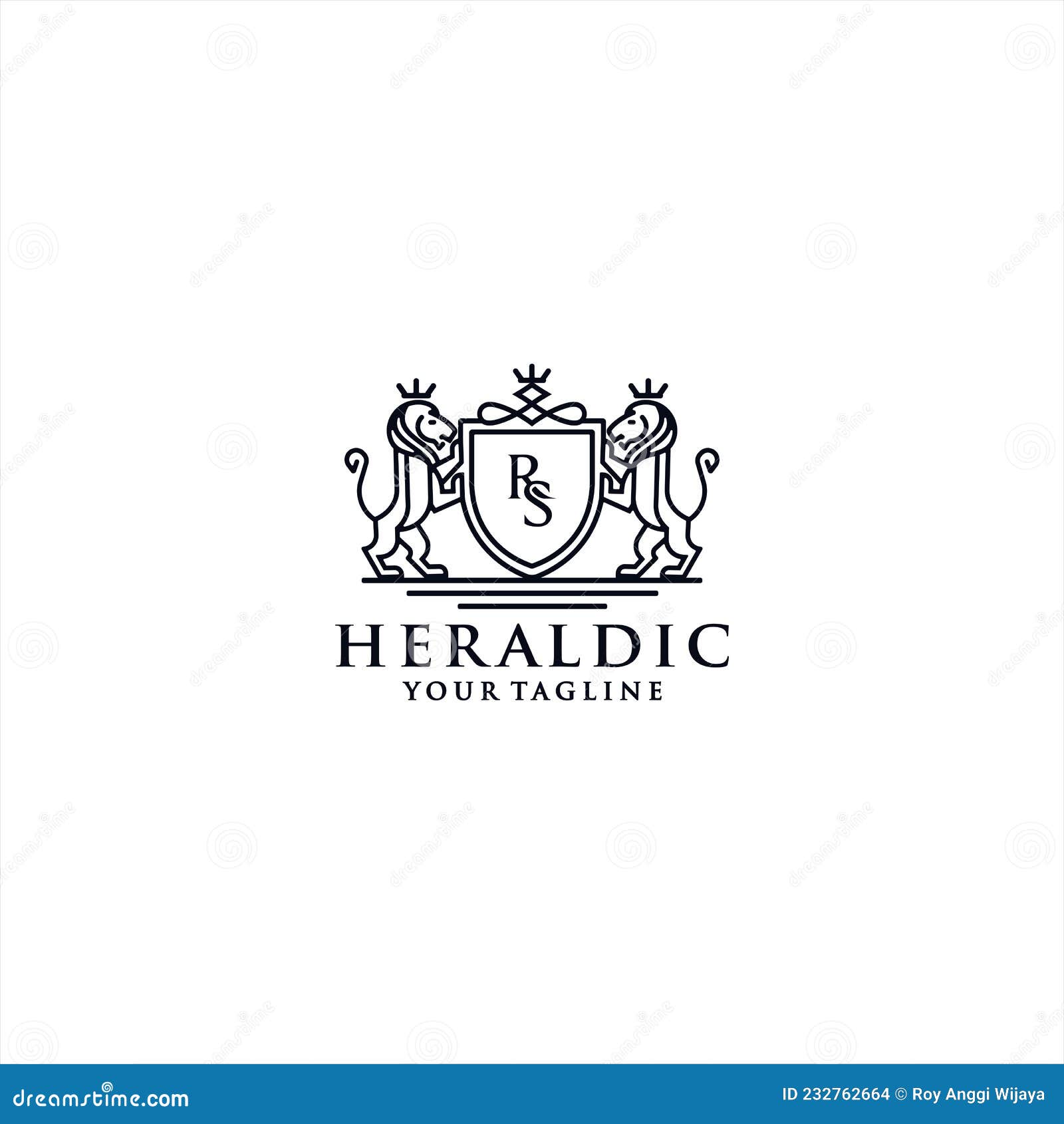 Heraldic Logo Design Template Inspiration Stock Vector - Illustration ...