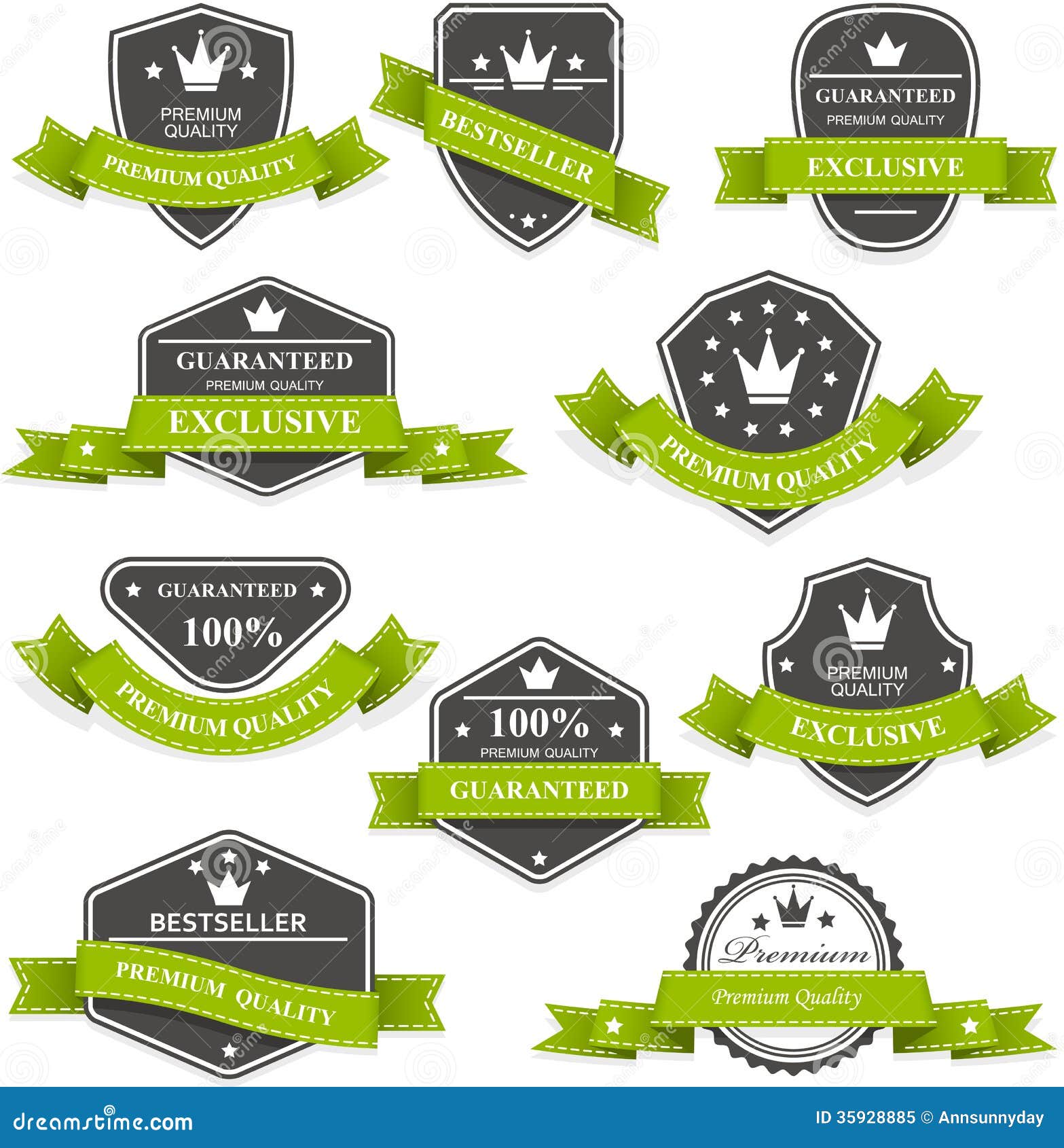 Heraldic Medals and Emblems with Ribbons Stock Vector - Illustration of ...