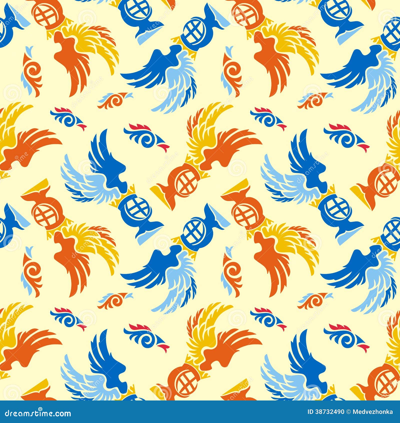 Heraldic pattern stock illustration. Illustration of abstract - 38732490