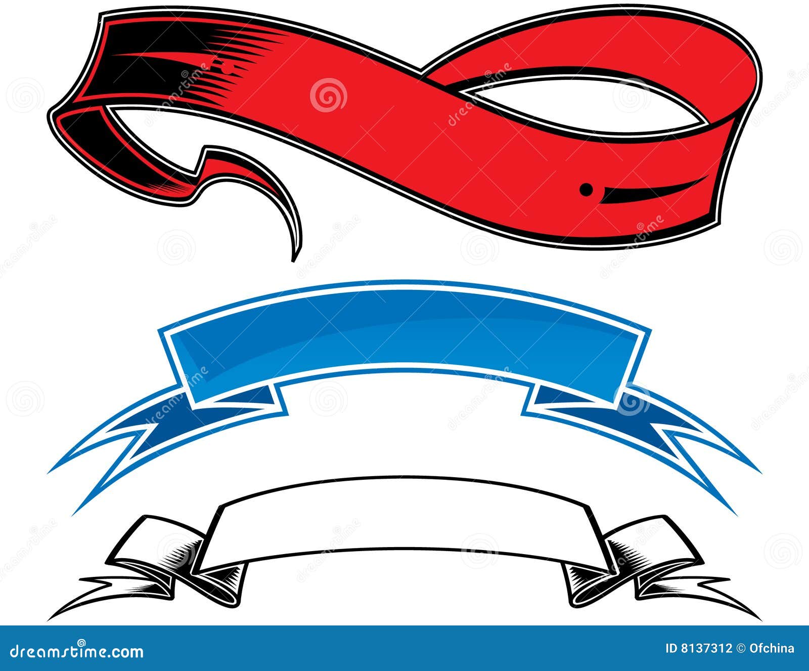 Heraldic Ribbons stock vector. Illustration of symbol - 8137312