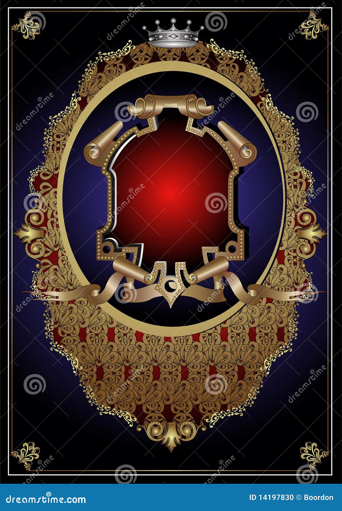 Heraldic royal banner stock vector. Illustration of renaissance - 14197830