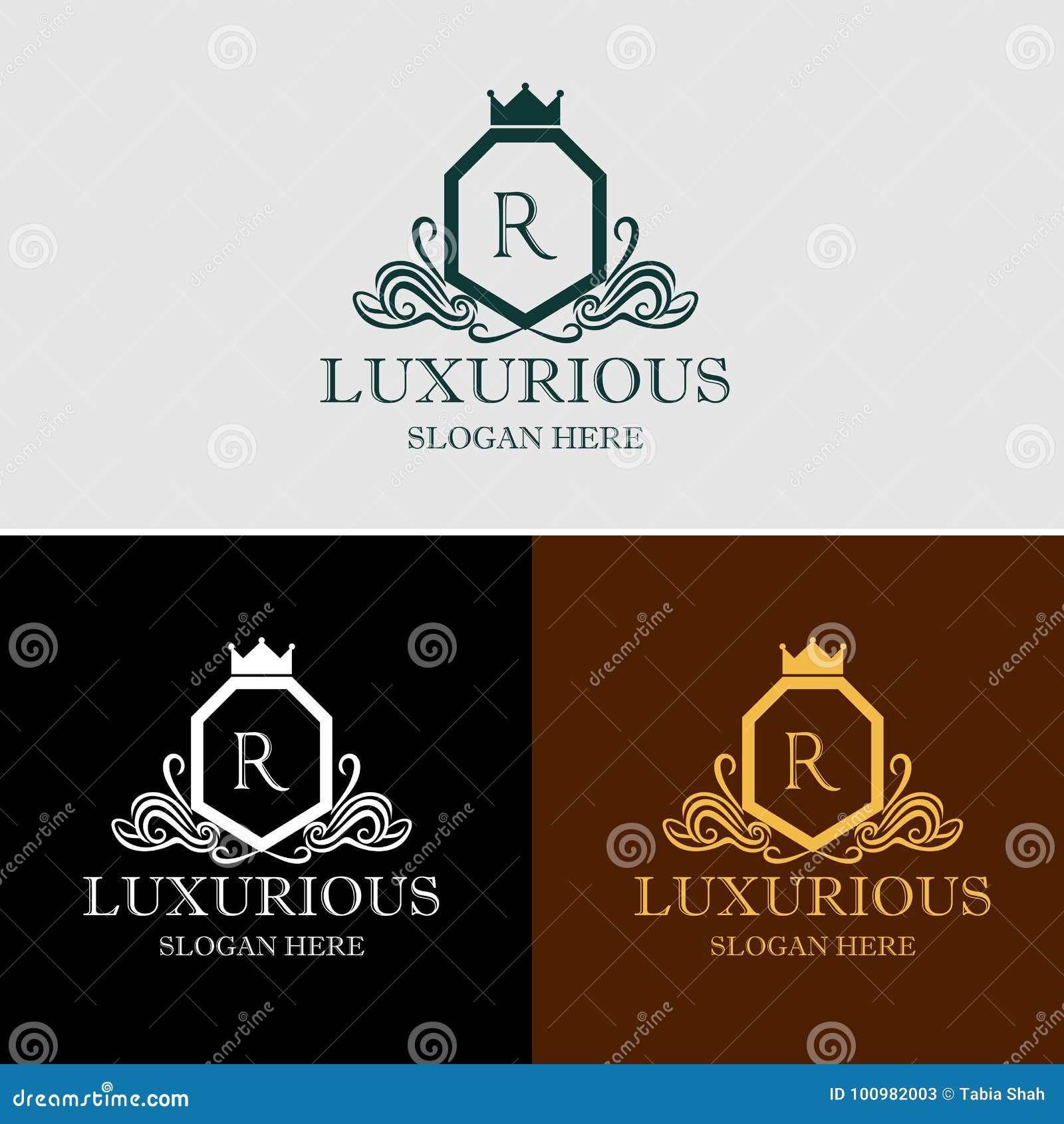 Heraldic Royal Crest Vector Logo Stock Vector - Illustration of ...