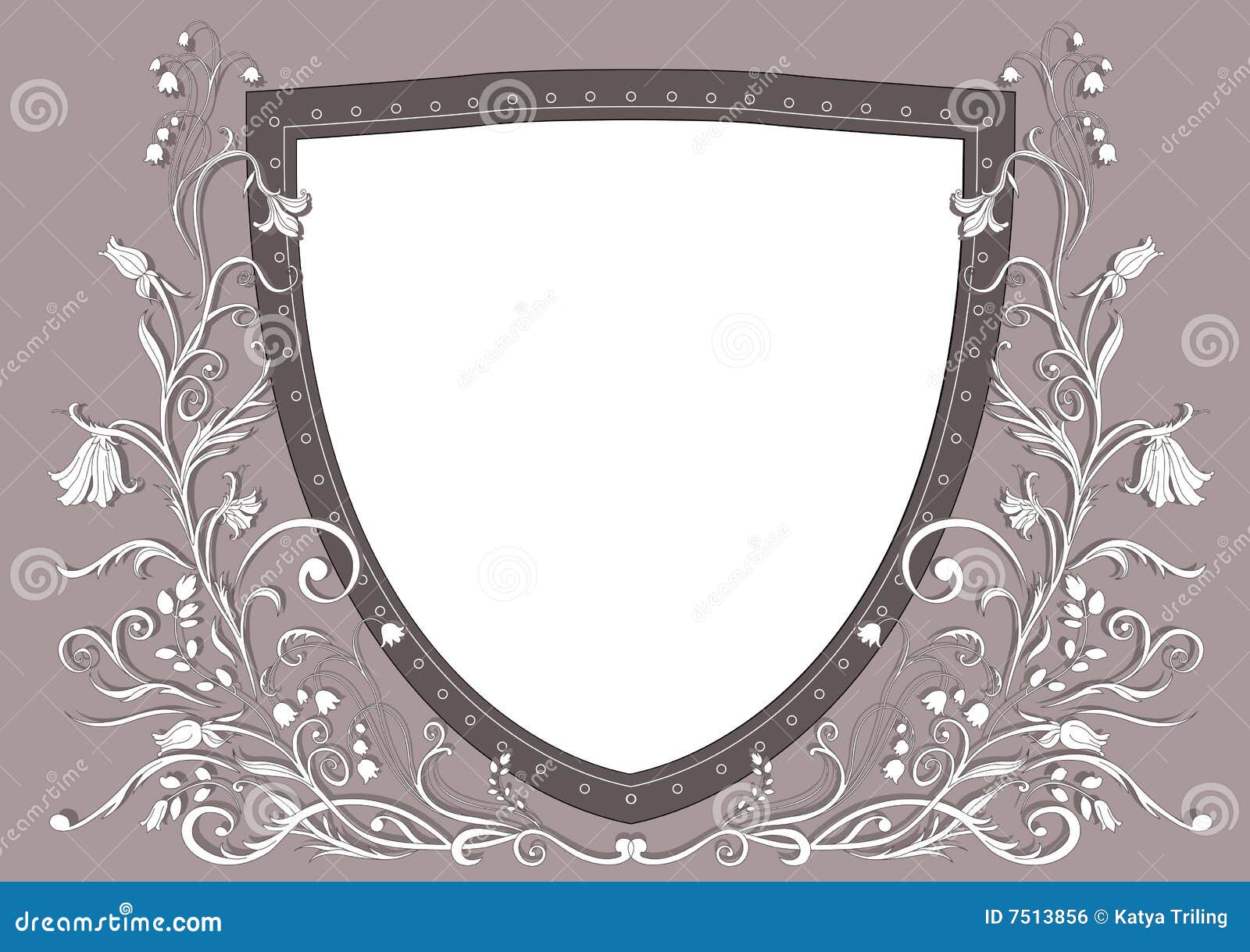 Heraldic sheld stock vector. Illustration of abstract - 7513856