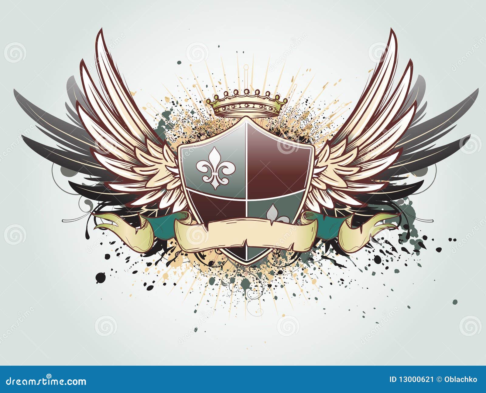 Heraldic shield stock vector. Illustration of antique - 13000621