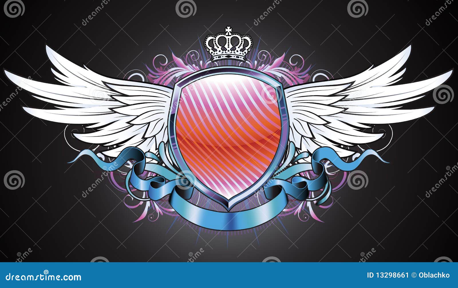 Heraldic shield stock vector. Illustration of empty, graphic - 13298661