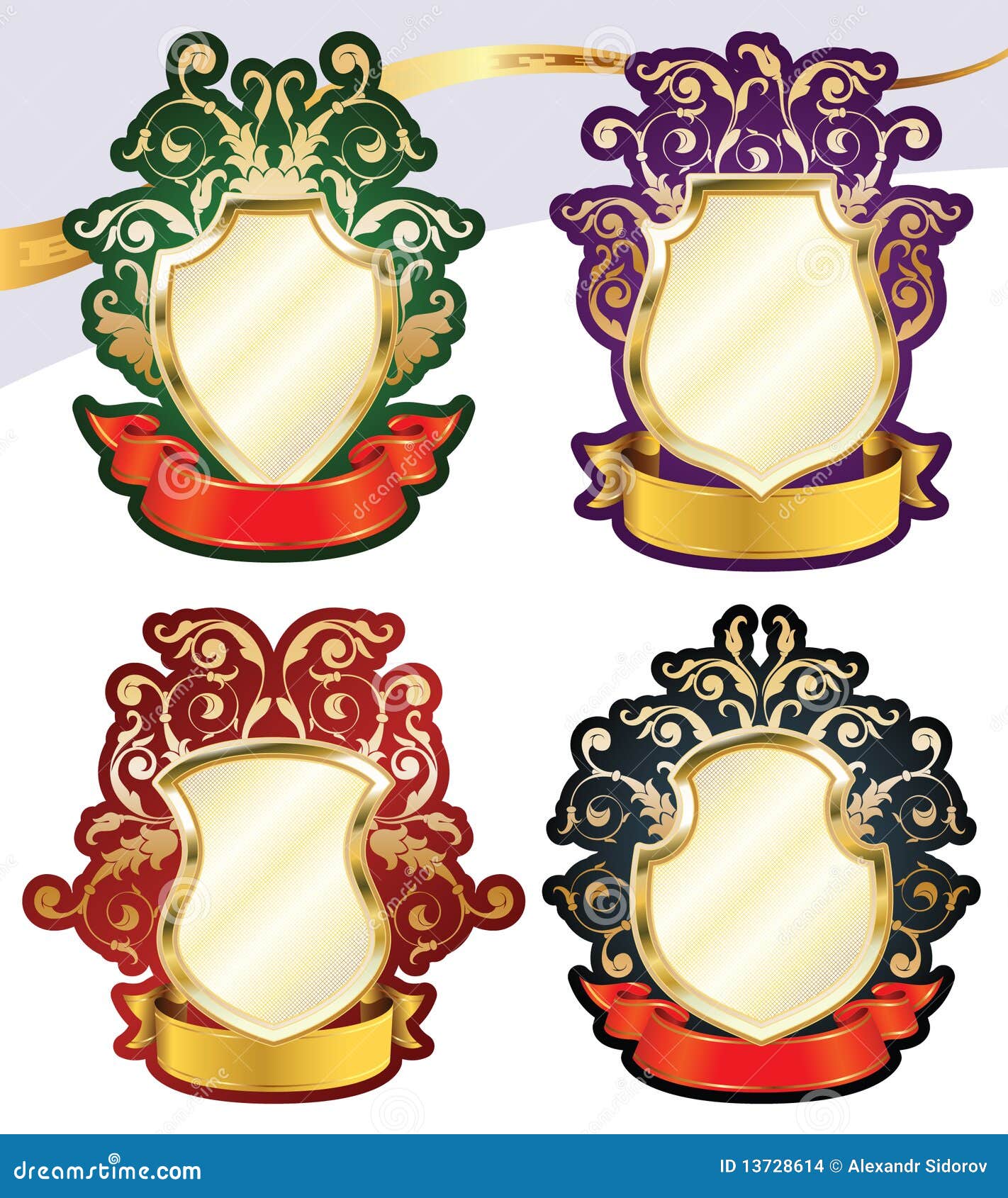 Heraldic Shield stock vector. Illustration of grape, drawing - 13728614