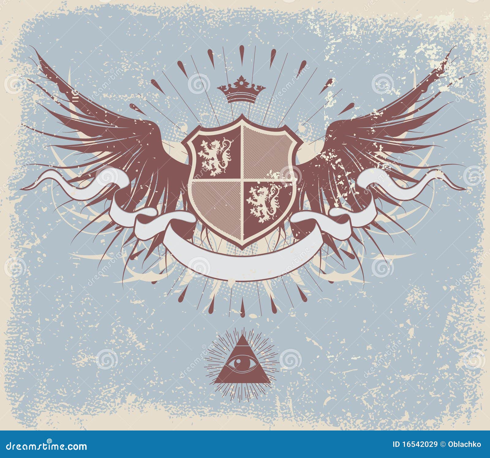 Heraldic shield stock vector. Illustration of decoration - 16542029