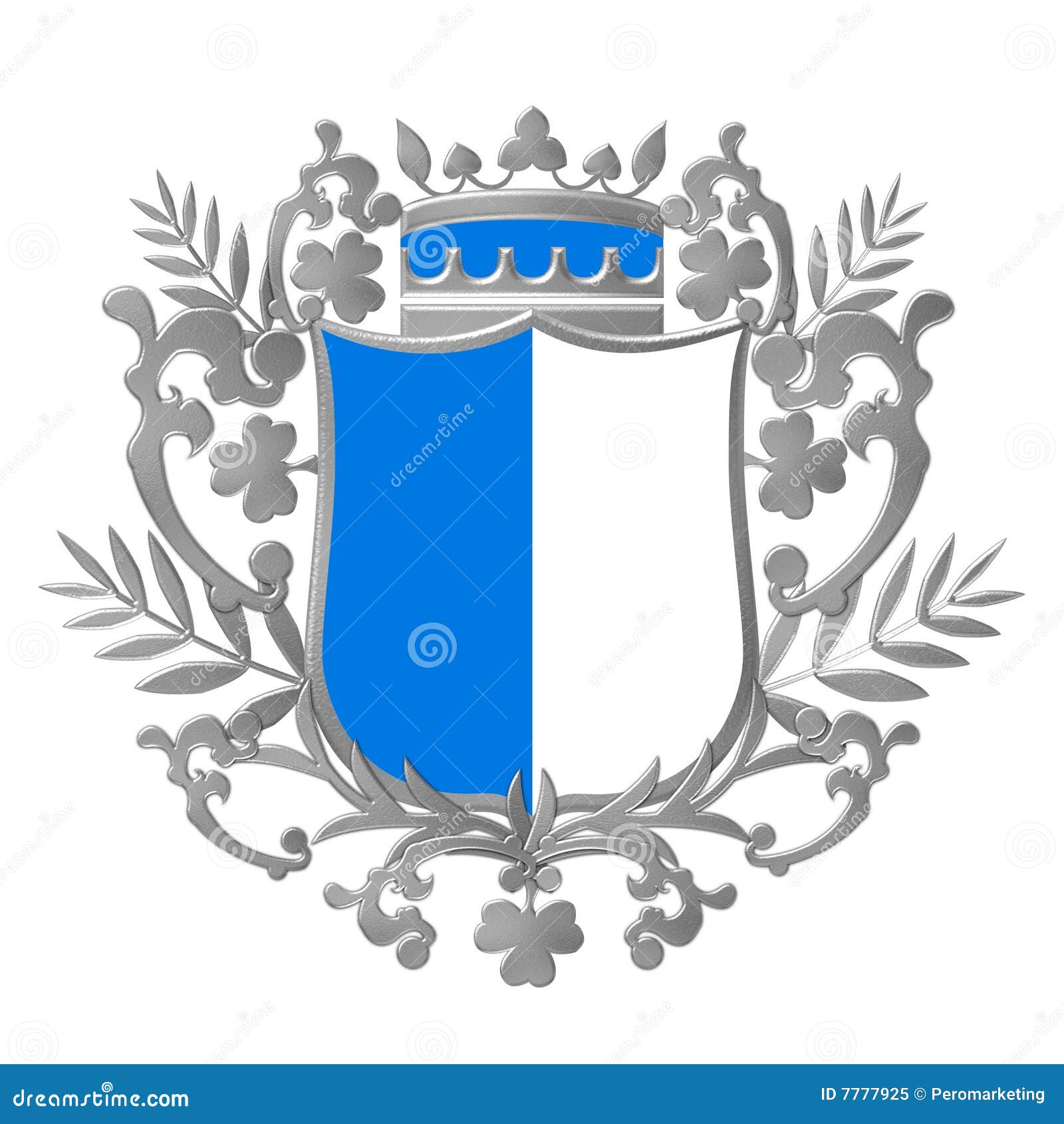 Heraldic Shield stock illustration. Illustration of blue - 7777925