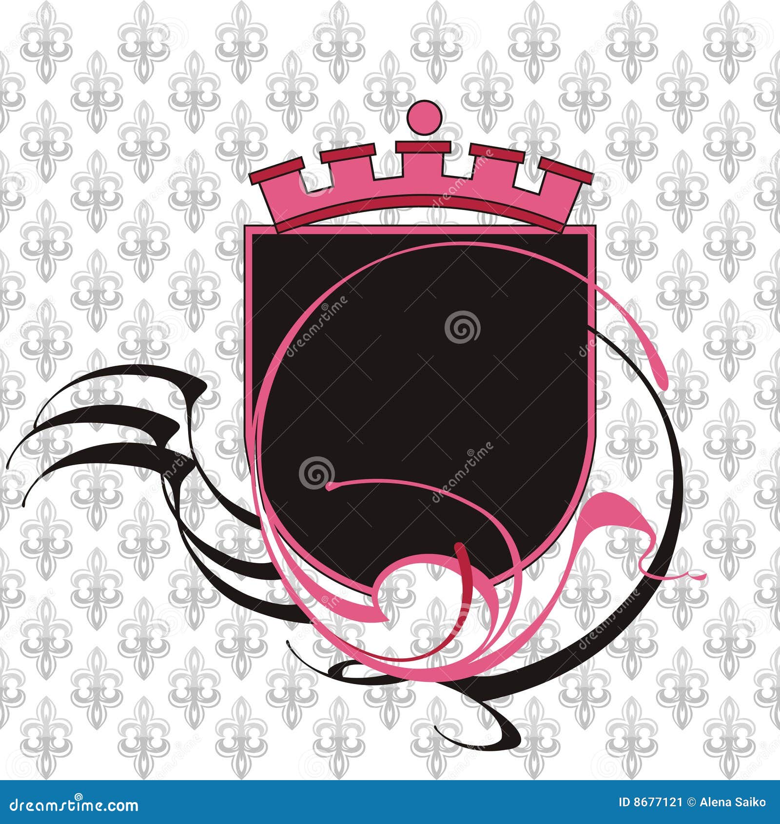 Heraldic shield stock illustration. Illustration of ornate - 8677121