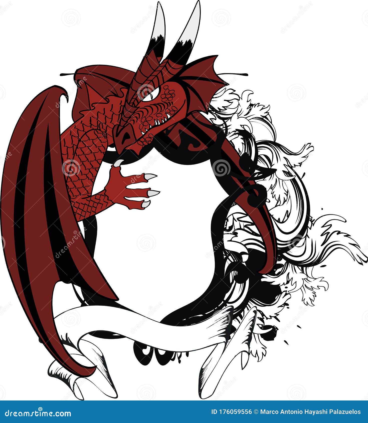 Heraldry Crest Dragon