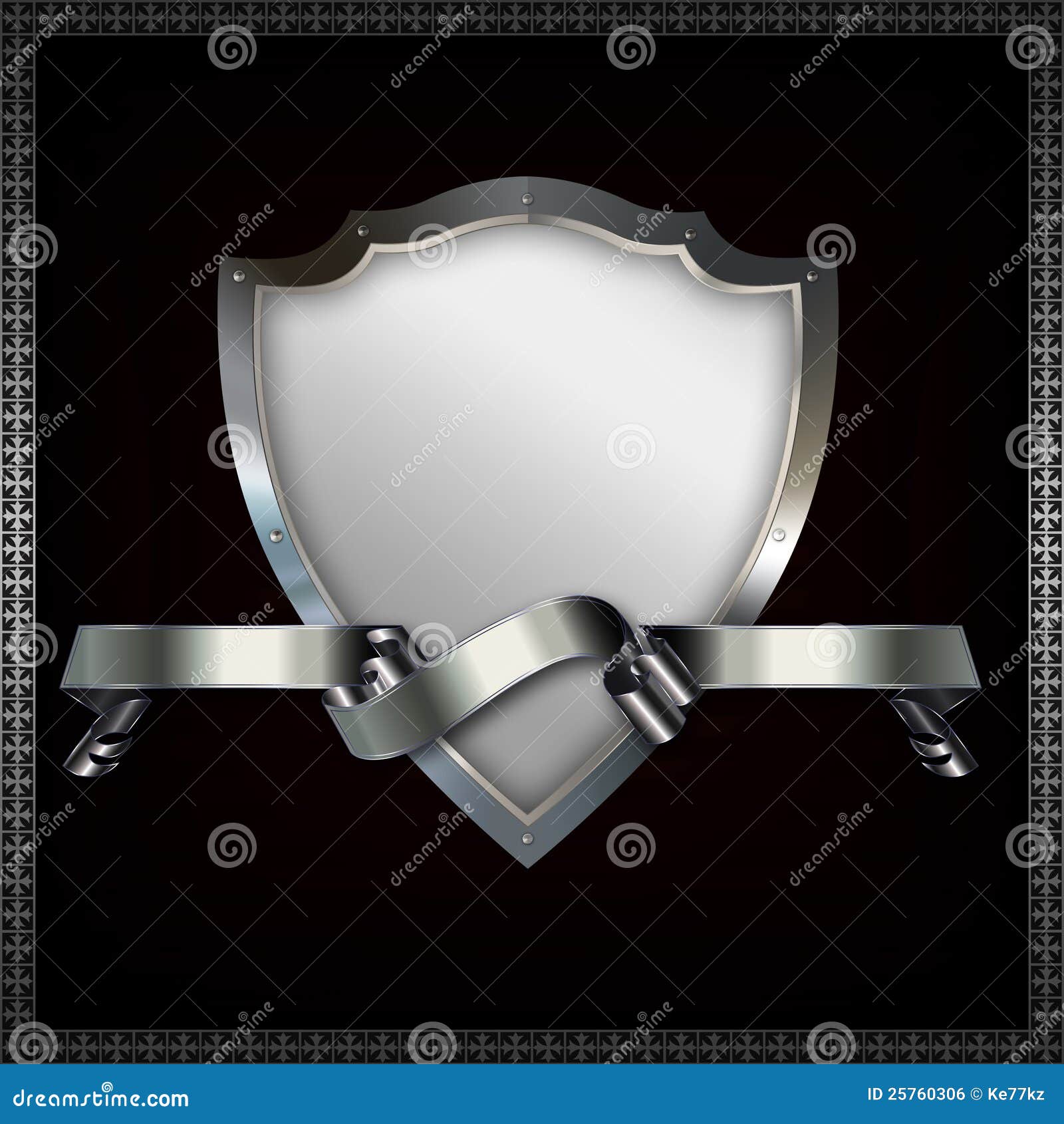 Heraldic Shield and Ribbon/ Stock Illustration - Illustration of banner ...