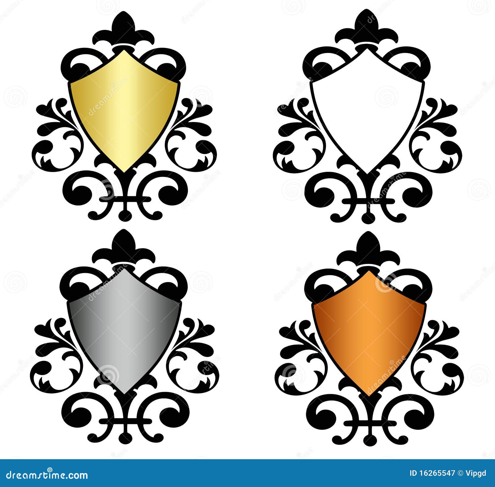 Heraldic Shields stock illustration. Illustration of armor - 16265547